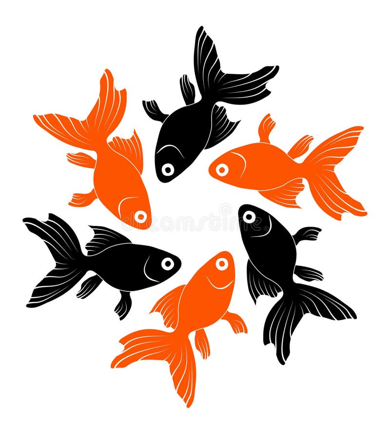 Fantail Goldfish Stock Illustrations – 63 Fantail Goldfish Stock ...
