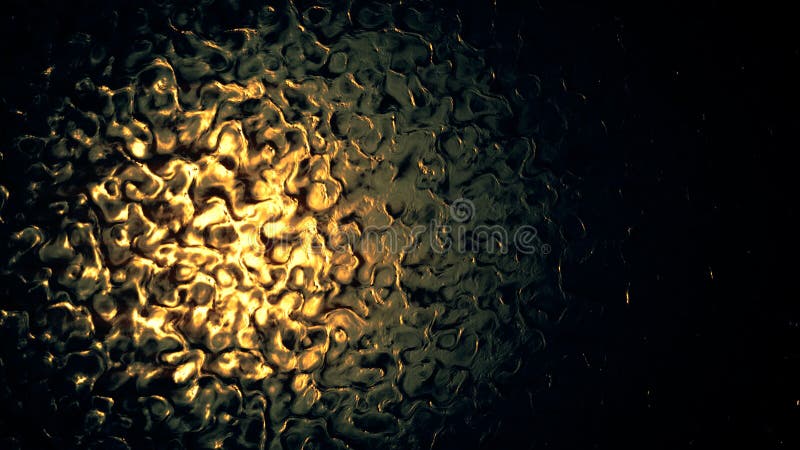 Goldish Surface in Darkness, Biological Curves Forms - Abstract 3D ...