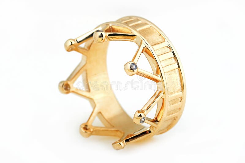 Goldener Ring in Kronenform Stockbild - Bild von krönung, krone: 40267763