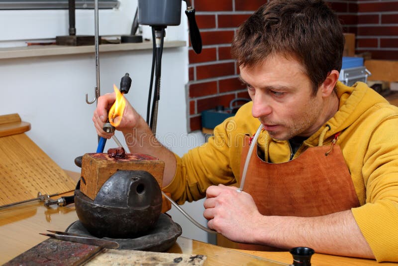 Goldsmith stock photo. Image of instrument, bracelet - 18420670