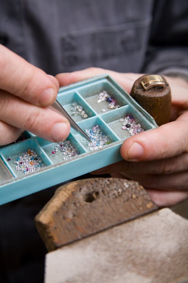Goldsmith stock image. Image of beads, gold, work, hands - 8026391