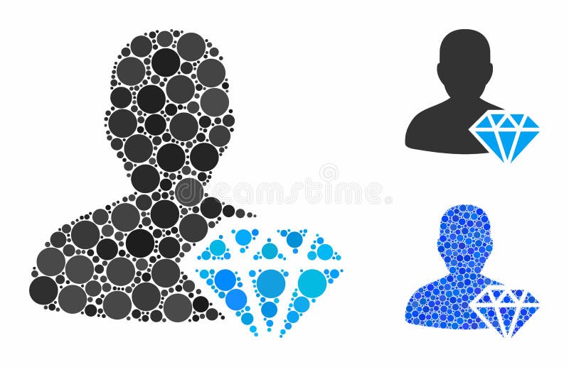 Goldsmith Composition Icon of Circles Stock Vector - Illustration of ...