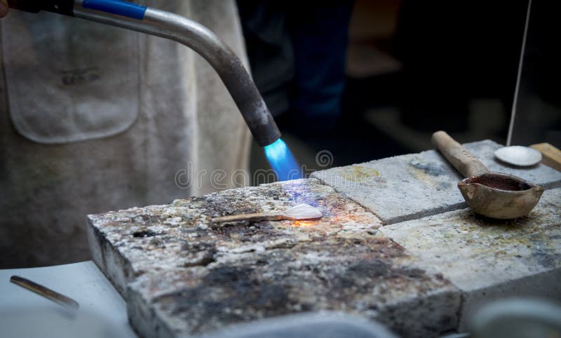 Goldsmith stock photo. Image of stone, torch, gold, golden - 66625446