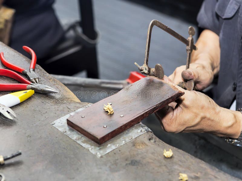 Goldsmith at Work with Traditional Tools Stock Image - Image of jeweler ...