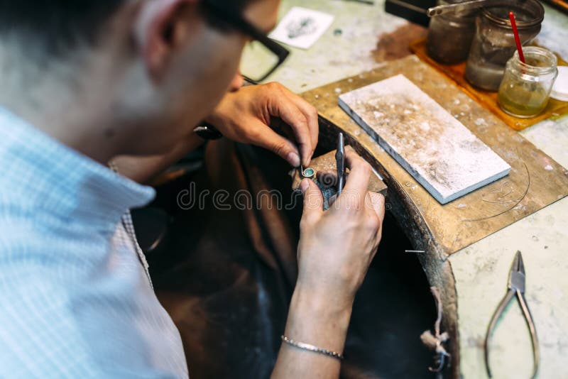 Goldsmith working stock photo. Image of billet, industry - 99505470