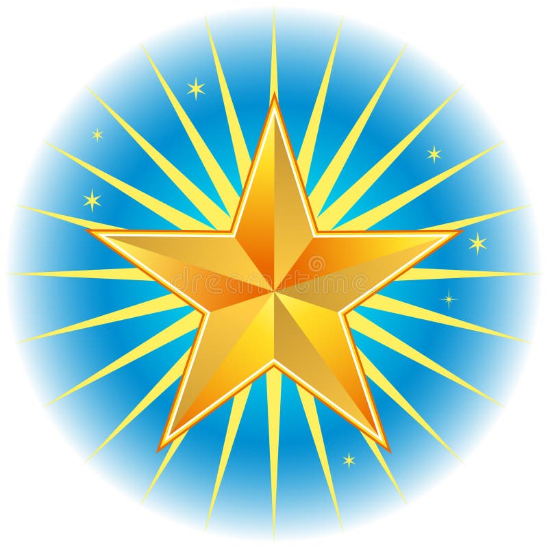 Goldstern vektor abbildung. Illustration von sterne, impuls - 15889200