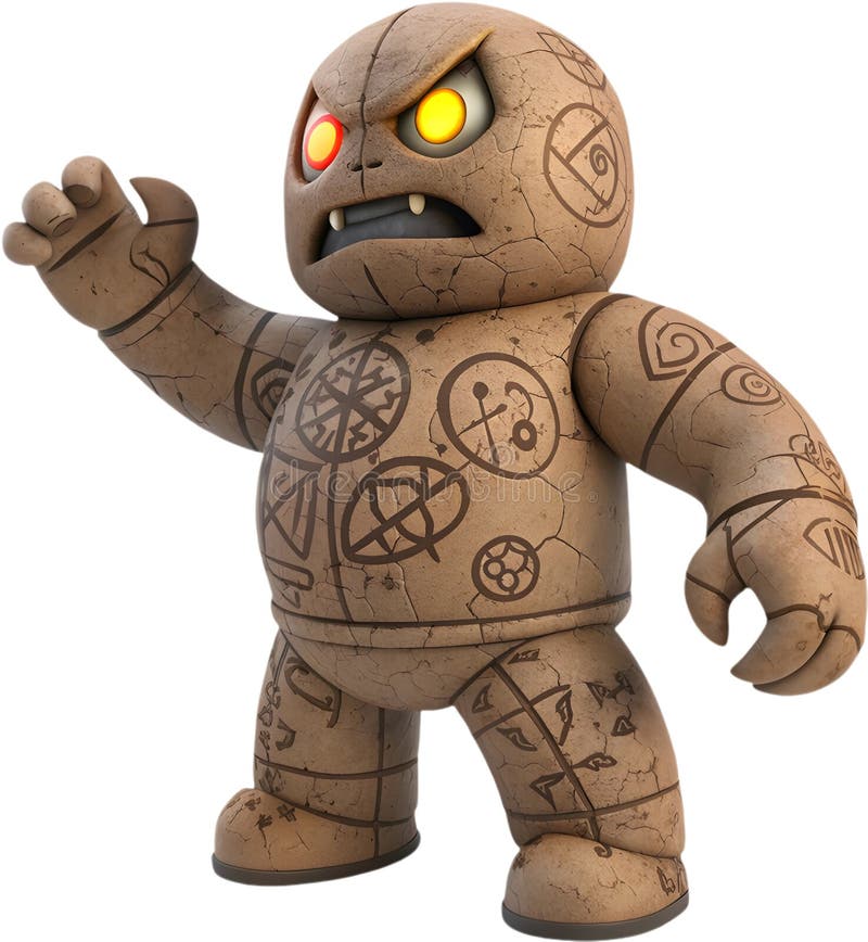 The Golem Cartoon Character Features Strong, Mysterious Power with ...