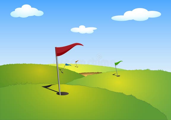 Golf Green Flags Stock Illustrations – 384 Golf Green Flags Stock ...