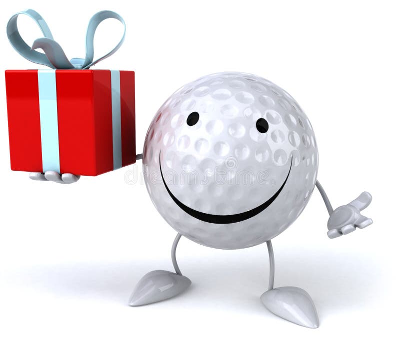 Santa with golf ball stock vector. Illustration of leisure - 63298279