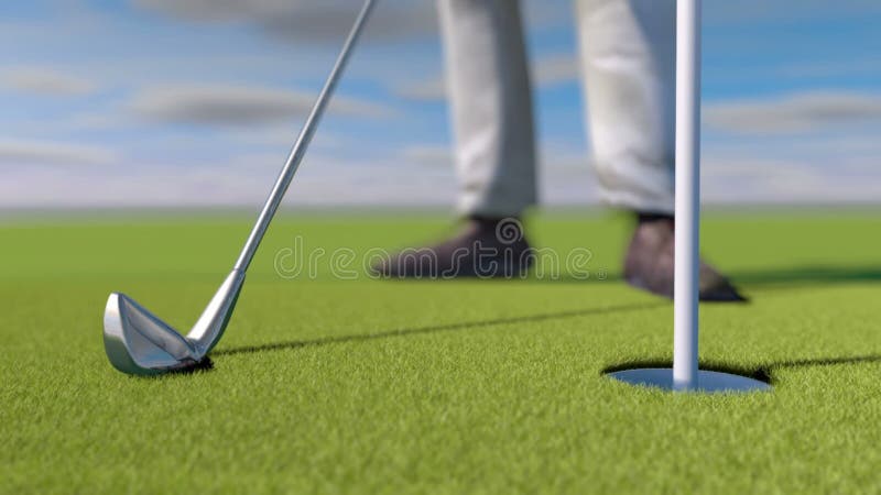 Golf. Animation of Golf Ball Falling into a Hole Stock Video - Video of ...