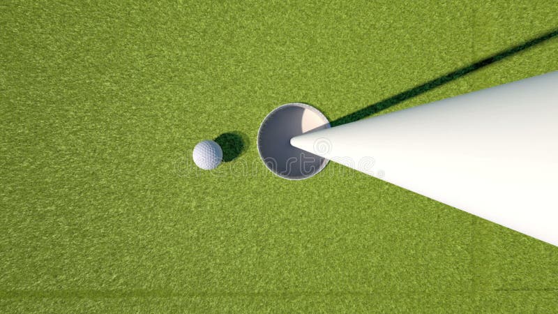 Golf. Animation of Golf Ball Falling into a Hole Stock Video - Video of ...