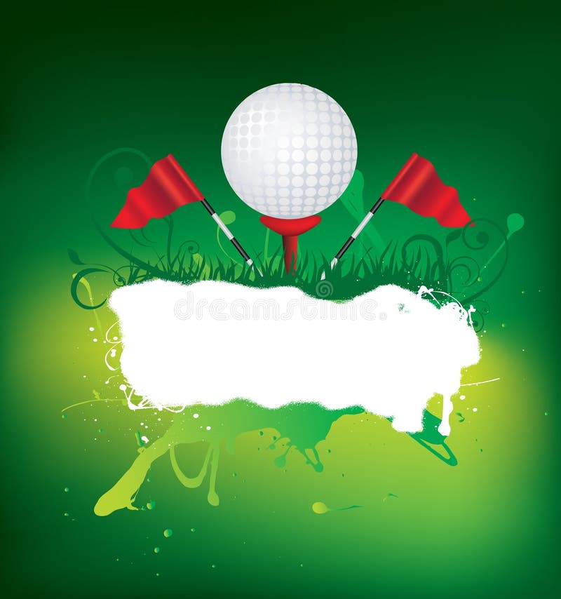 Golf Background with Grunge Element Stock Vector - Illustration of ...