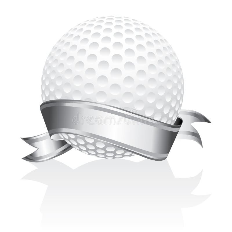 Golf ball stock vector. Illustration of advertising, finish - 16675844