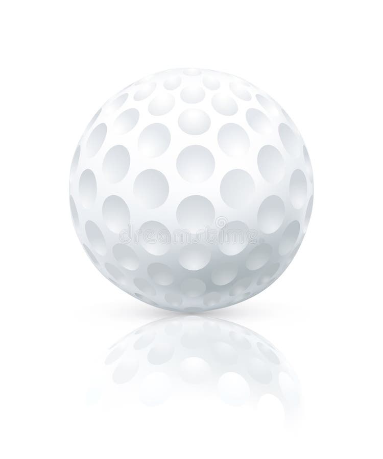 Golf Ball with Round Dimples Stock Illustration - Illustration of ...
