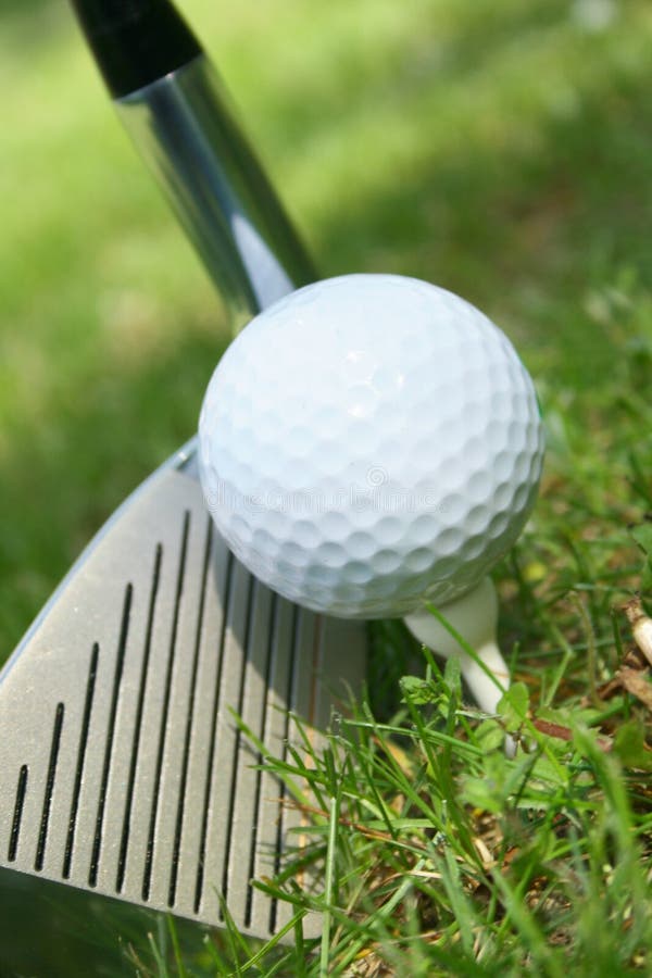 Golf Ball and Driver on Golf Course Stock Image - Image of hobby, game ...