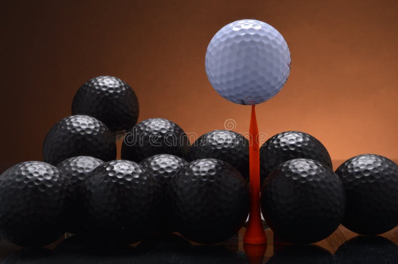 Golf Ball Balancing on Inverted Tee Stock Image - Image of celebrity ...