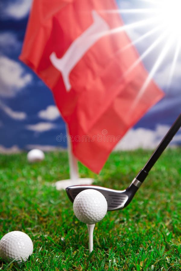 Golf ball and bat stock image. Image of sport, game, field - 27895139