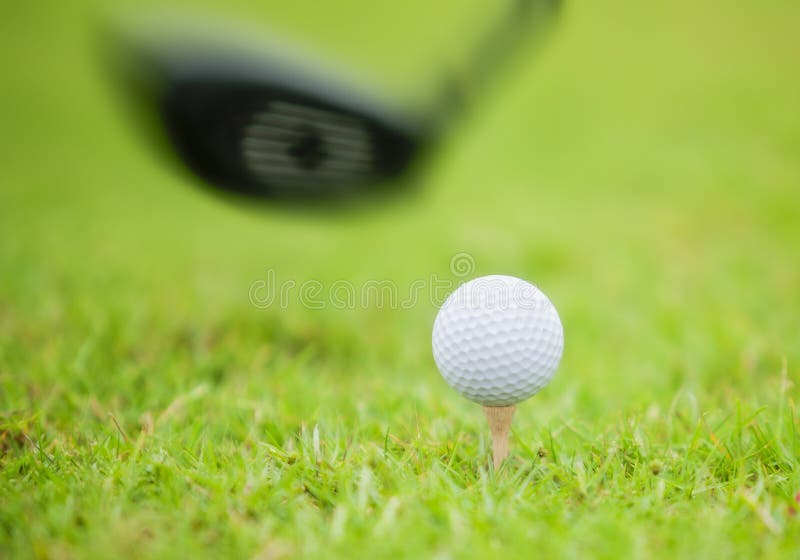 Golf Ball Behind Driver at Driving Range Stock Photo - Image of ...