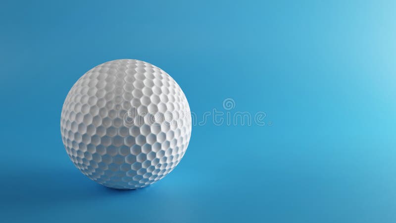 Golf Ball on Blue Background Stock Image - Image of outdoors, white ...