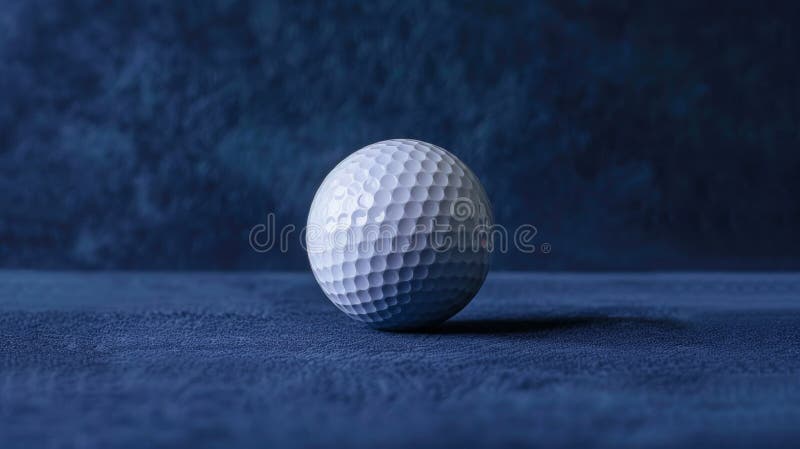 Golf Ball on a Blue Background Stock Illustration - Illustration of ...