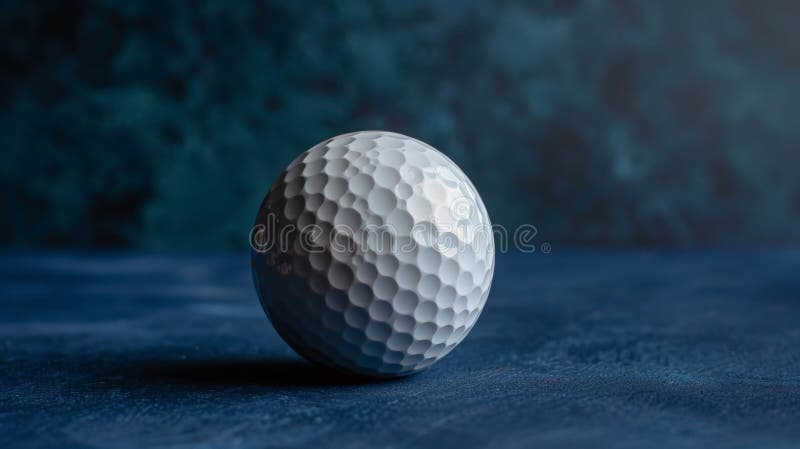 Golf Ball on a Blue Background Stock Illustration - Illustration of ...