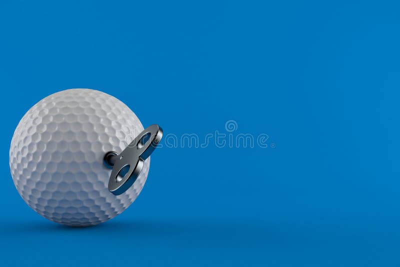 Golf Ball with Clockwork Key Stock Illustration - Illustration of empty ...