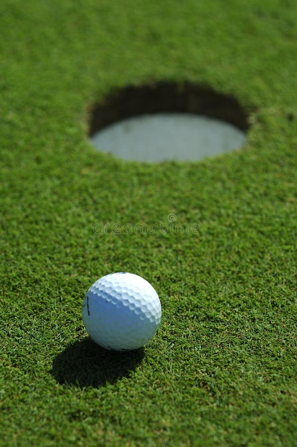 Golf Ball Close To the Hole Stock Photo - Image of sport, leasure: 7097530