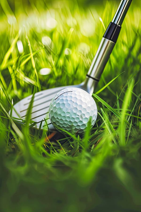 Golf Ball and Golf Club in the Grass Stock Image - Image of outdoor ...