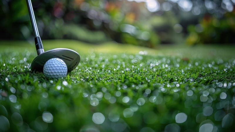 Golf Ball and Golf Club in the Grass Stock Image - Image of turf ...