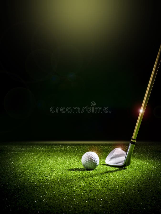 Golf Club and Golf Ball on the Turf Stock Photo - Image of leisure ...