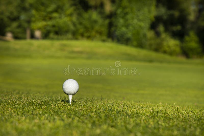 Golf Ball on the Golf Course Stock Photo - Image of leisure, outdoor ...