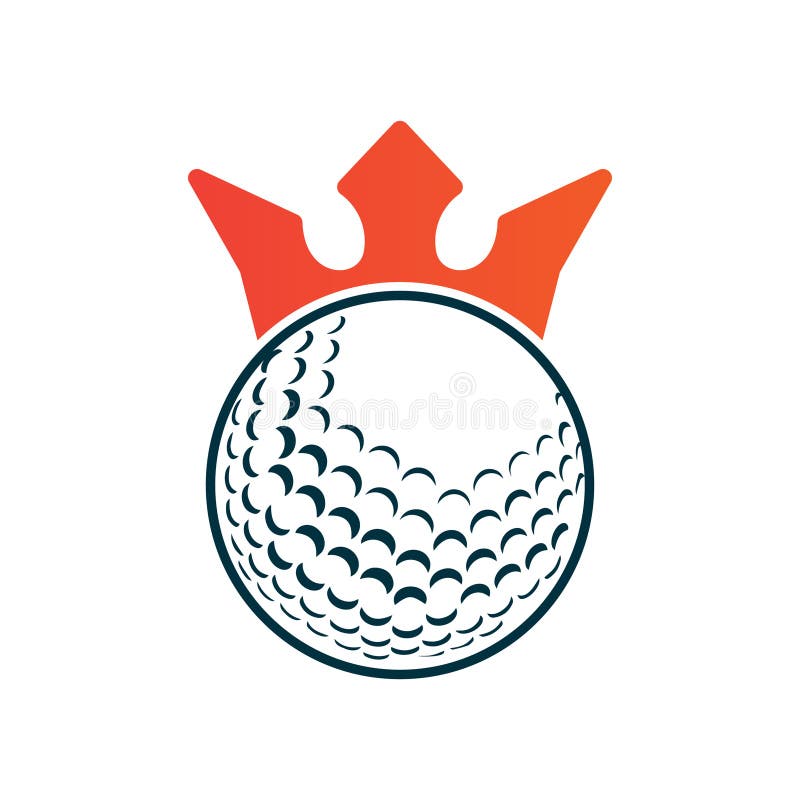 Golf Ball with Crown Vector Illustration Stock Vector - Illustration of ...
