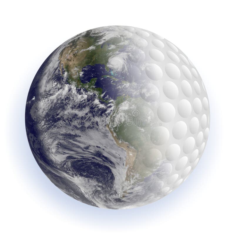 Golf Ball World Globe Concept Stock Illustrations – 119 Golf Ball World ...