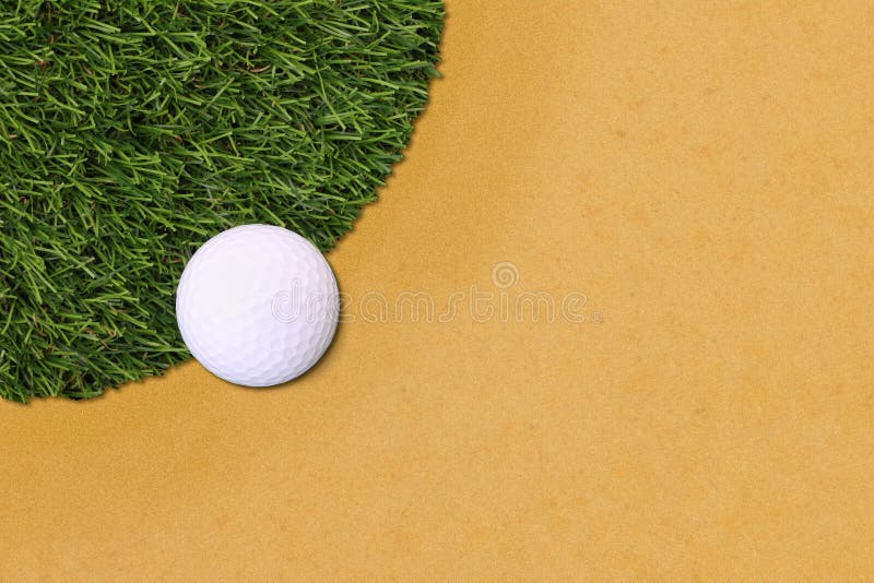 Golf Ball Edge of Grass Field Stock Image - Image of border, nature ...
