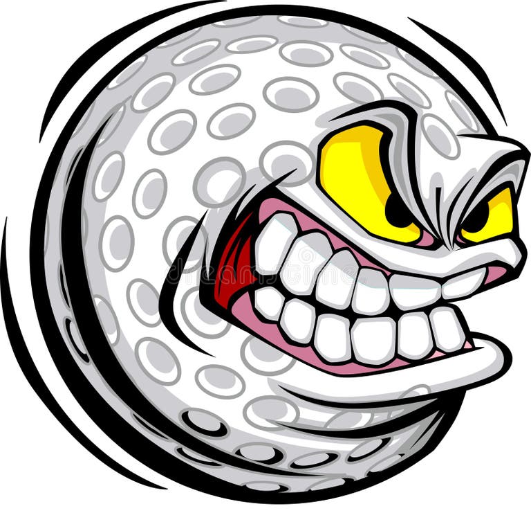 Golf Ball Face Vector Image Stock Vector - Illustration of sport ...