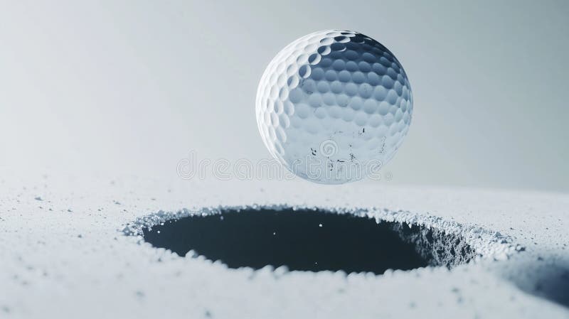 Golf Ball Falling. Golf Hole Edge Ball Falling Over Stock Photo - Image ...