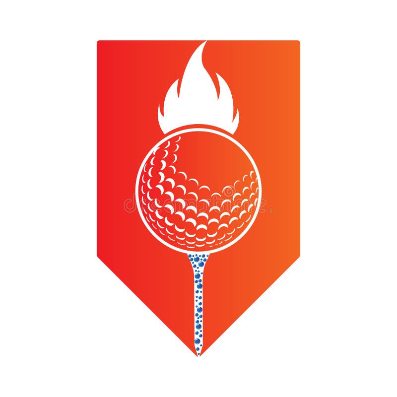 Golf Ball with Fire Icon Vector Illustration Stock Vector ...