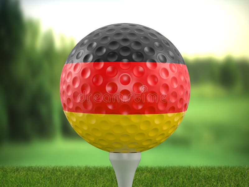 Golf ball Germany flag stock illustration. Illustration of symbol ...