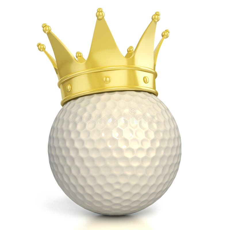 Golf Ball Vector Logo. Golf Ball on Tee with Wreath and Crown Stock ...