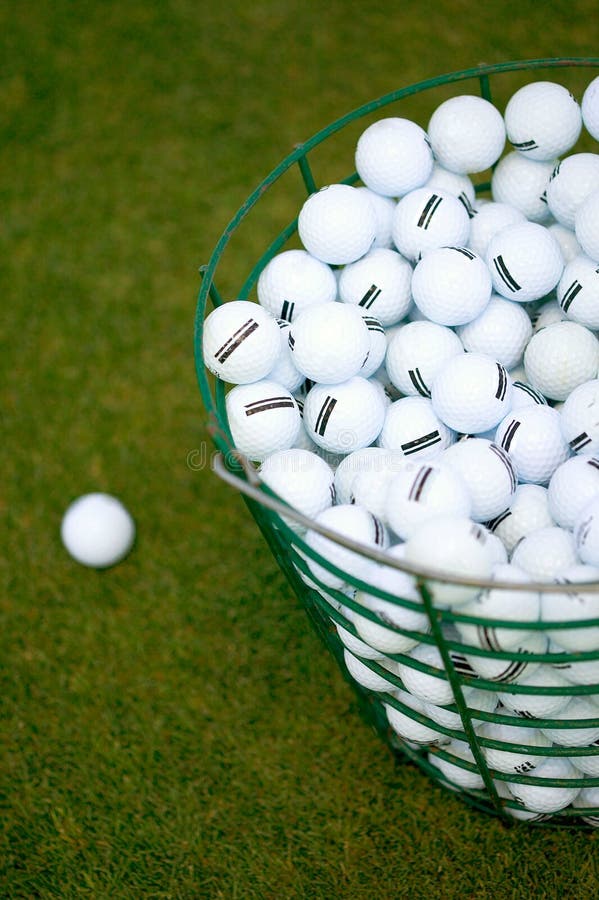 Golf Balls Pyramid on Driving Range Editorial Stock Image - Image of ...