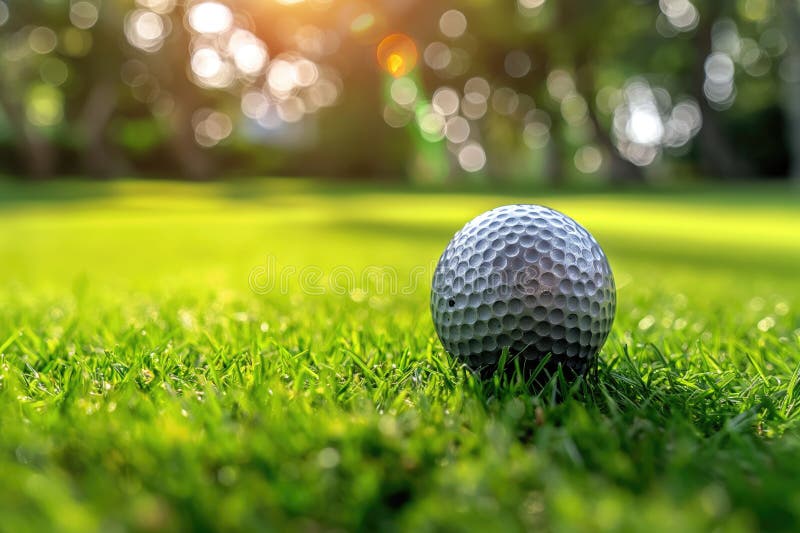 Golf Ball on the Golf Course Stock Photo - Image of hobby, fairway ...