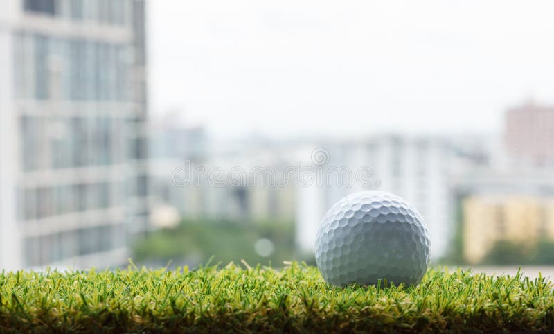 Golf Ball and Putter on Green Course Stock Image - Image of leisure ...