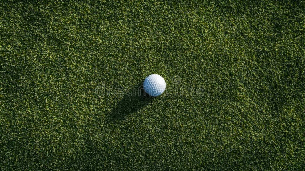 Golf Ball on Green Putting Surface Stock Illustration - Illustration of ...