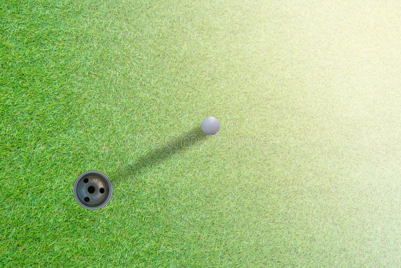 Golf Ball on Green Top View.with Space for Text Stock Image - Image of ...