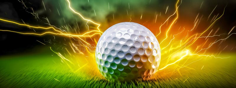Golf Ball Hitting the Lawn Causes a Splash of Flash Power, Made with ...