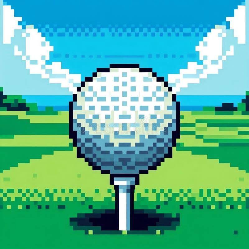 Golf Ball Illustrator Design,pixel Art Stock Illustration ...