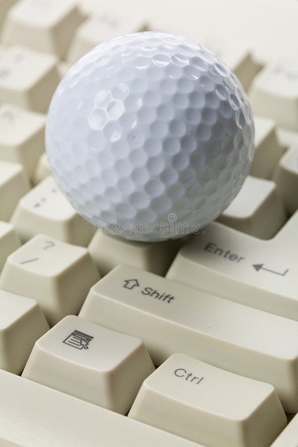 Golf Ball and Keyboard stock image. Image of sport, online - 6765895