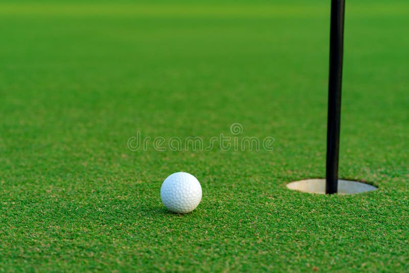 Golf Ball on Lip of Cup at Golf Court Stock Image - Image of detail ...