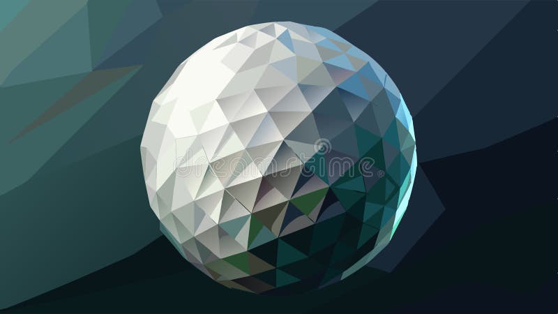 Golf Ball. Low Polygon Line, Triangles, and Particle Style Design Stock ...