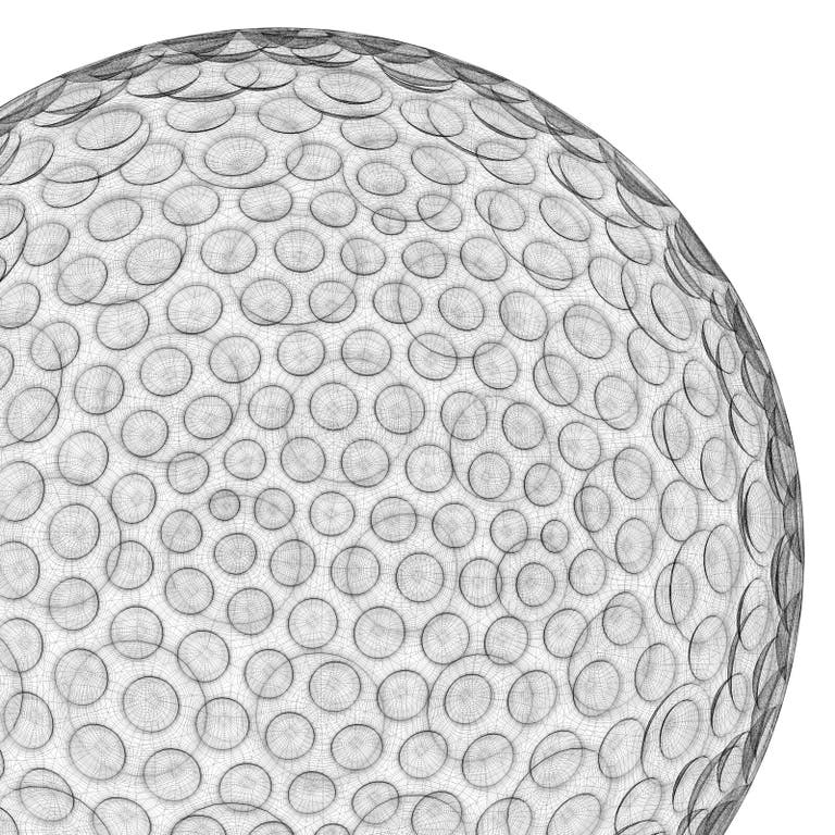 Golf ball mesh stock illustration. Illustration of computer - 46707673